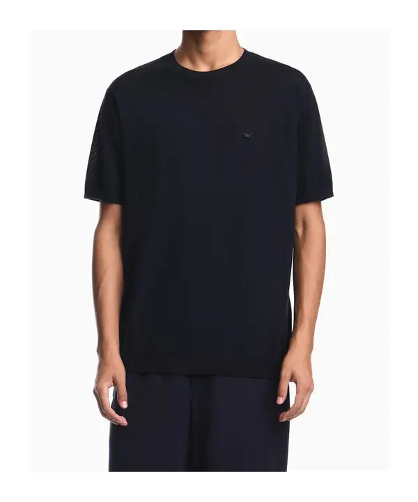 Emporio Armani Smooth Wool Crew Neck Sweater
