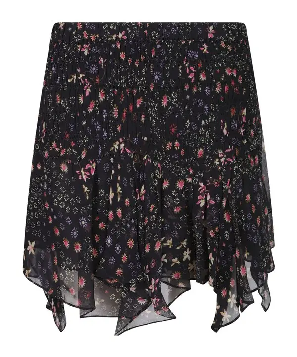 Isabel Marant Étoile Fiala Floral Ruffled Skirt - Black