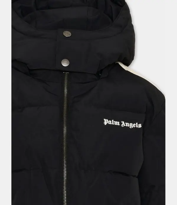 Palm Angels Long-sleeve Padded Hooded Jacket With Logo Detail