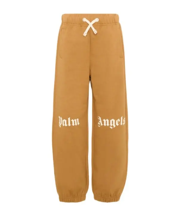 Palm Angels Logo-print Fleece Track Pants - Beige