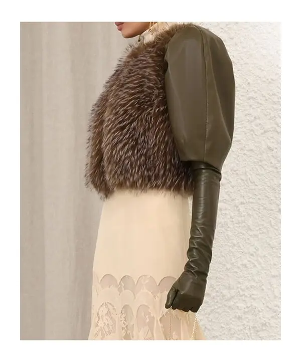 Zimmermann Panelled Faux Fur Coat