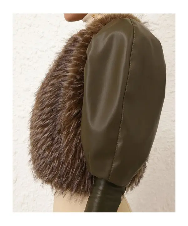 Zimmermann Panelled Faux Fur Coat
