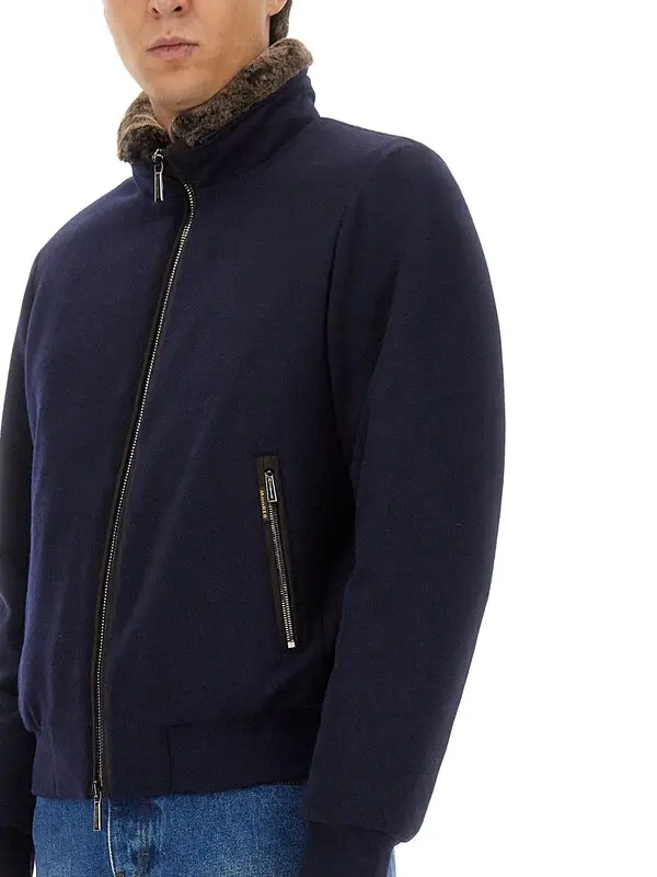 MOORER Giacca "bellati" Zip-up Jacket With Fur Collar