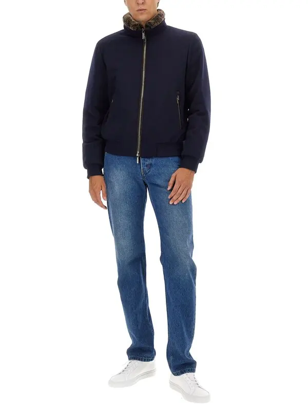 MOORER Giacca "bellati" Zip-up Jacket With Fur Collar