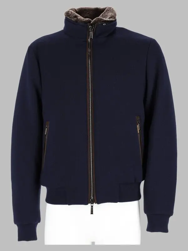 MOORER Giacca "bellati" Zip-up Jacket With Fur Collar