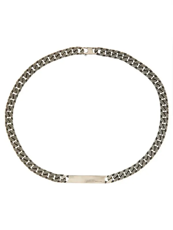 MAISON MARGIELA Logo Chain Necklace - Silver