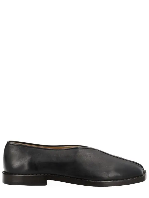 LEMAIRE Slipper Flat Piped - Black