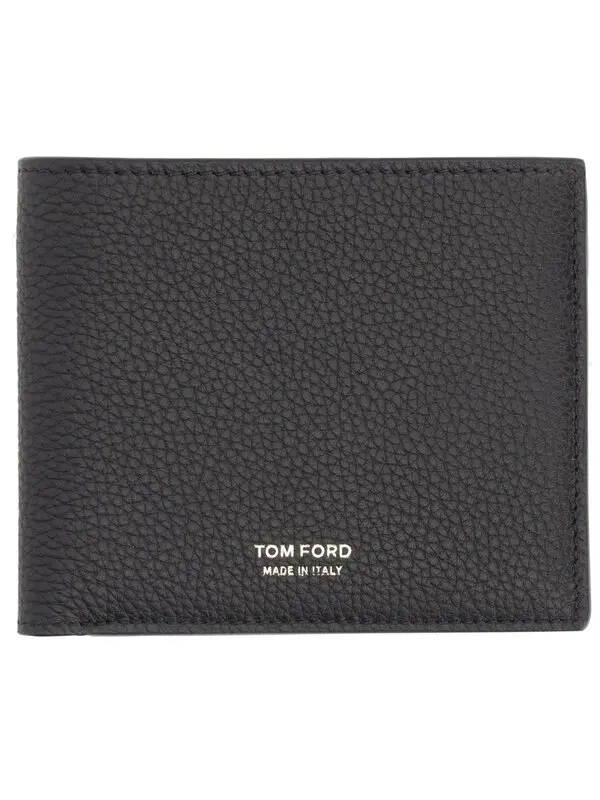TOM FORD Portafoglio Bifold Con Logo - Black