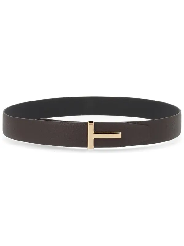 TOM FORD Cintura Reversibile "t Icon - Brown