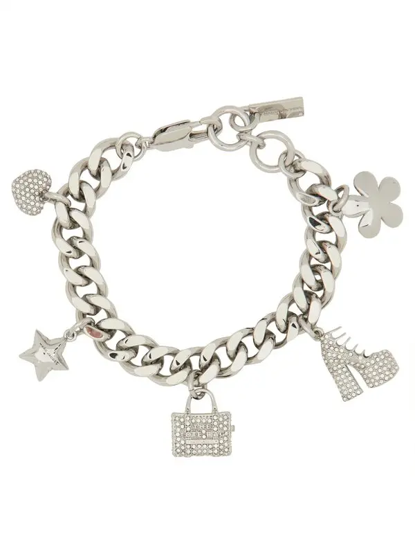 Marc Jacobs Bracciale "the Pave Mini Icon Charm - Silver