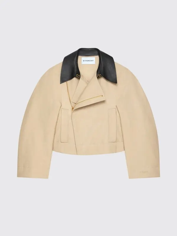 Givenchy Black Jacket With Contrasting Collar - Beige