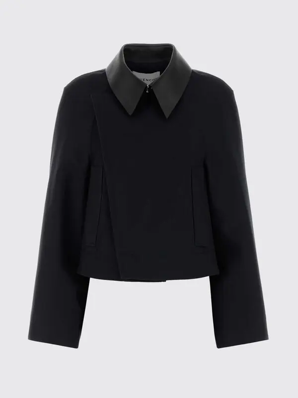 Givenchy Black Jacket With Contrasting Collar - Navy