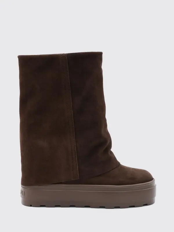 Casadei Suede Knee-high Wedge Boots