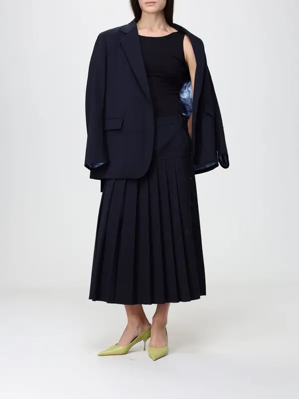 N° 21 Pleated Midi Skirt