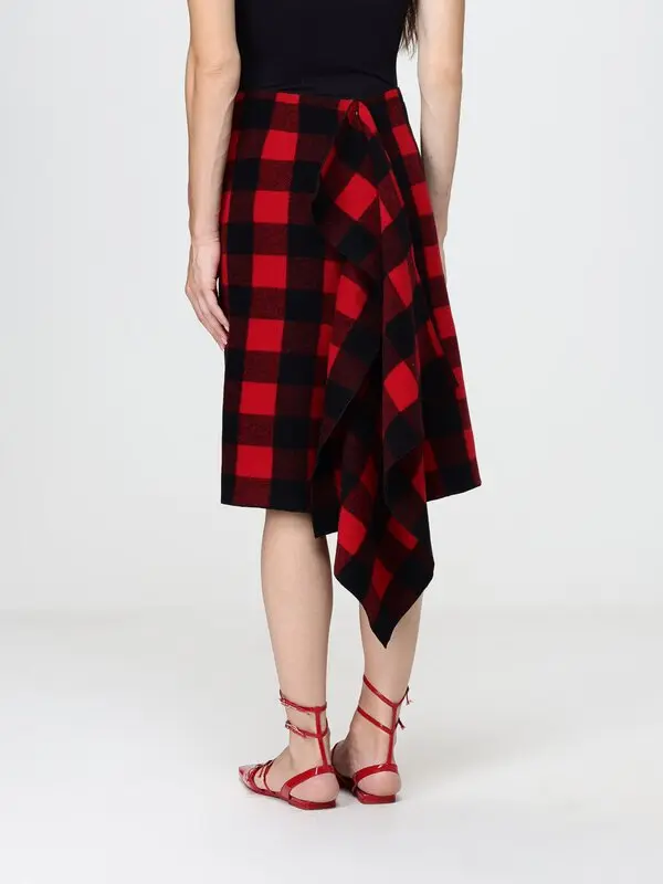 N° 21 And Black Checkered Skirt - Red