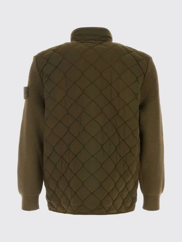 Stone Island Ghost Capsule Collection Quilted Recycled Nylon Jacket With High Collar