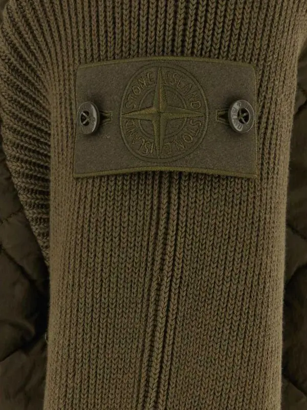 Stone Island Ghost Capsule Collection Quilted Recycled Nylon Jacket With High Collar