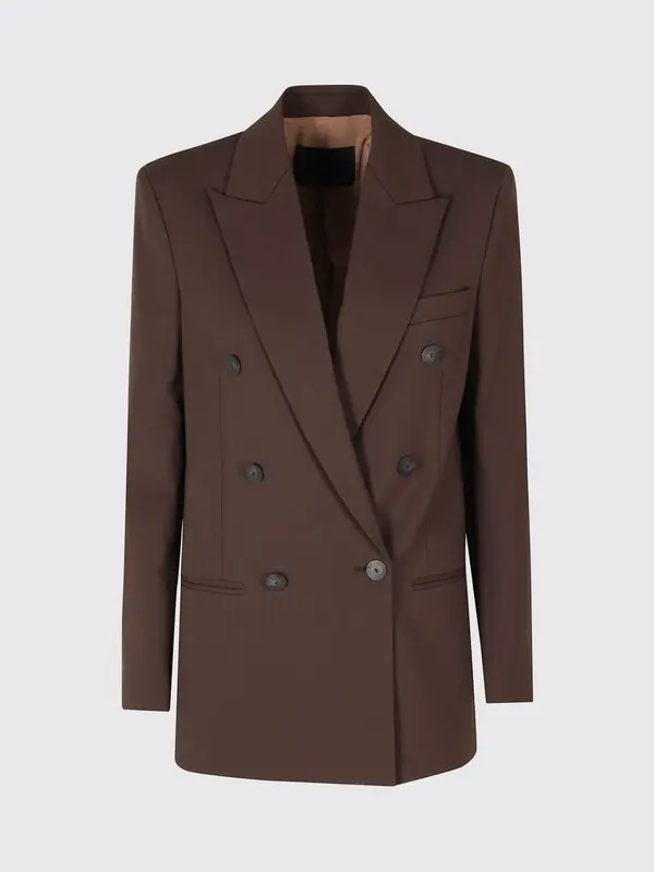 DONDUP Cropped Double-breasted Wool Blazer With Peak Lapels
