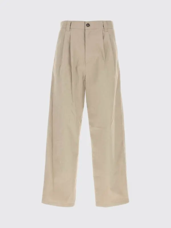 A.p.c. Ricky Pleated Wide-leg Cotton Trousers - Beige