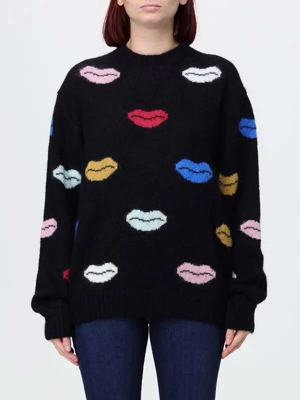 Fiorucci Sweater With Lip Print - Black