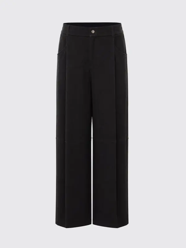 Brunello Cucinelli Wide-leg Cotton And Silk Blend Trousers With Pleats