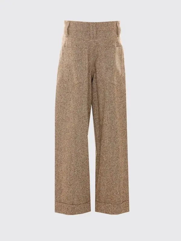 Brunello Cucinelli High-waisted Wide-leg Wool Blend Trousers