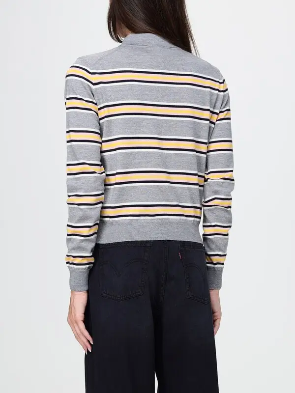 Fiorucci Striped Long Sleeve Polo Sweater