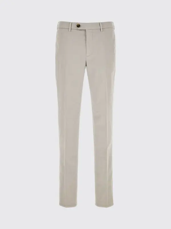 Brunello Cucinelli Slim Fit Pleated Stretch Cotton Chino Trousers