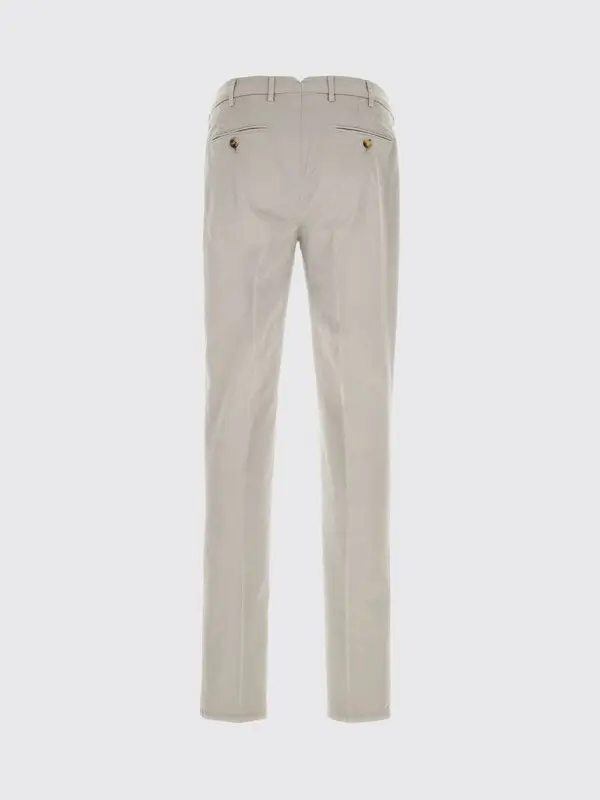 Brunello Cucinelli Slim Fit Pleated Stretch Cotton Chino Trousers