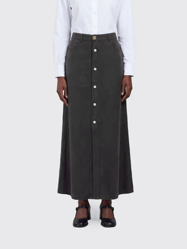 Pinko A-line Midi Skirt With Button Detail