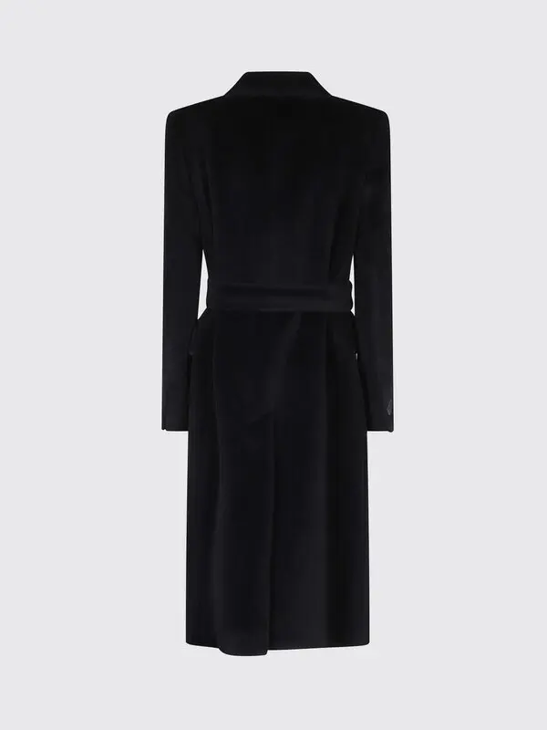 Tagliatore Belted Double-breasted Long Coat In Alpaca And Wool