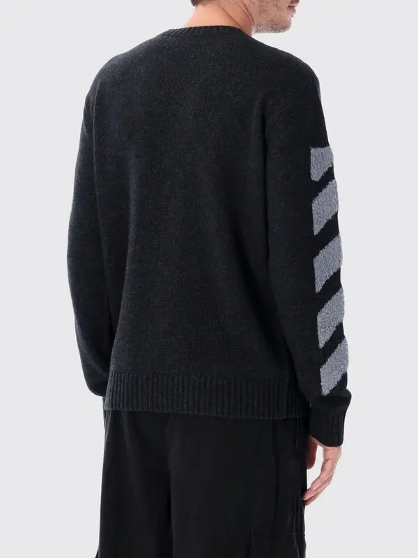 Off-White Diagonal Stripes Wool-blend Crewneck Jumper