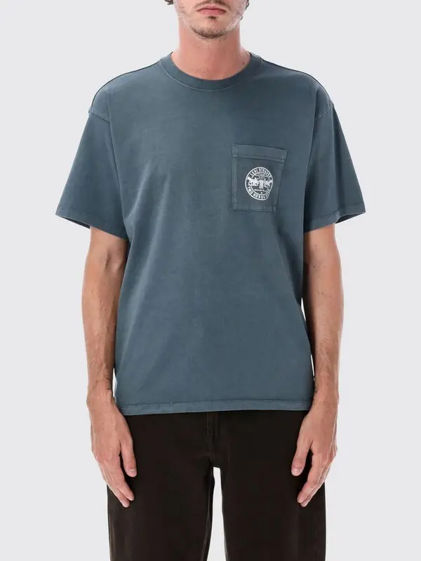 LEVI'S Cotton T-shirt With Patch Pocket And Graphic Logo Print - Black