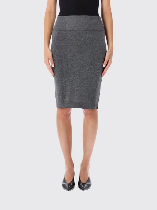 Stella McCartney High-waisted Wool Knit Pencil Mini Skirt - Grey