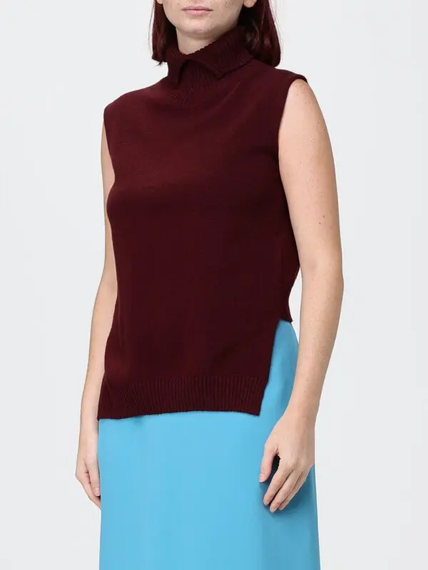 JIL SANDER Sleeveless Turtleneck Knit Top