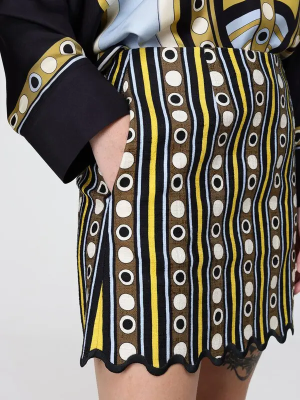 La DoubleJ Printed A-line Skirt