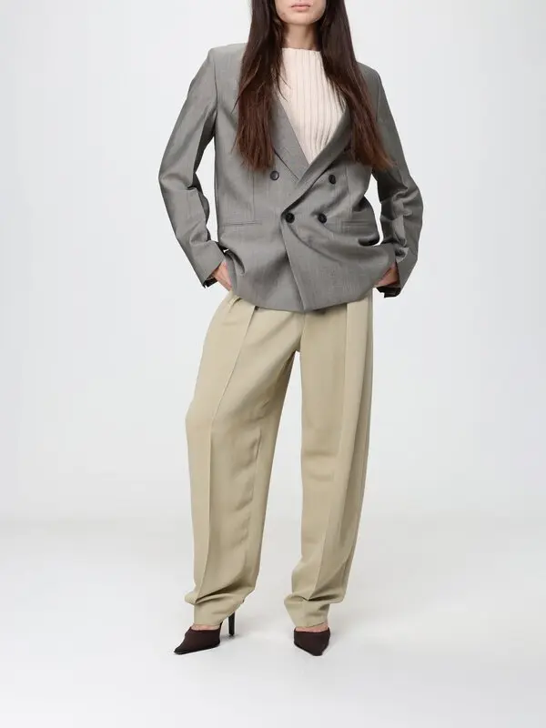 Victoria Beckham Tailored Wide Leg Trousers - Grey