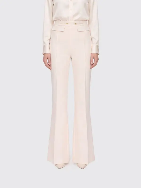 Elisabetta Franchi High-waisted Trousers - Butter