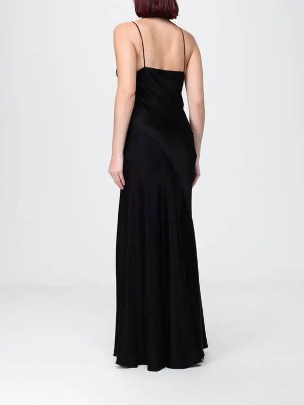 Alberta Ferretti Spaghetti Strap V-neck Maxi Dress