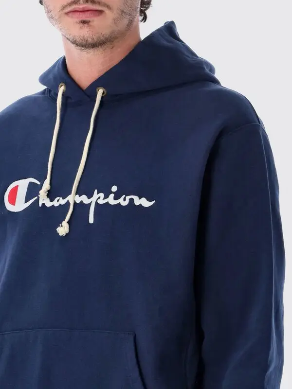 Champion Embroidered Logo Hoodie - Blue