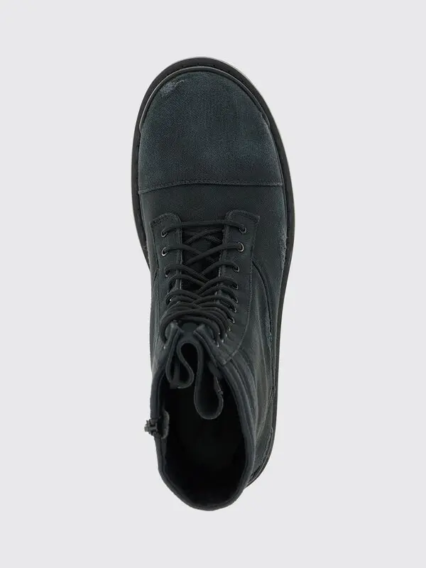 Balenciaga Canvas Lace-up Combat Boots - Black