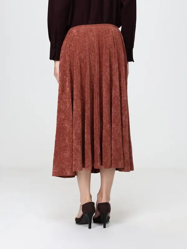 Alberta Ferretti High-waisted Velvet Midi Skirt