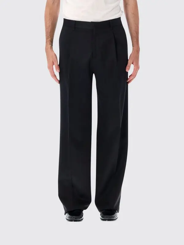 LARDINI Tailored Wide-leg Trousers - Black