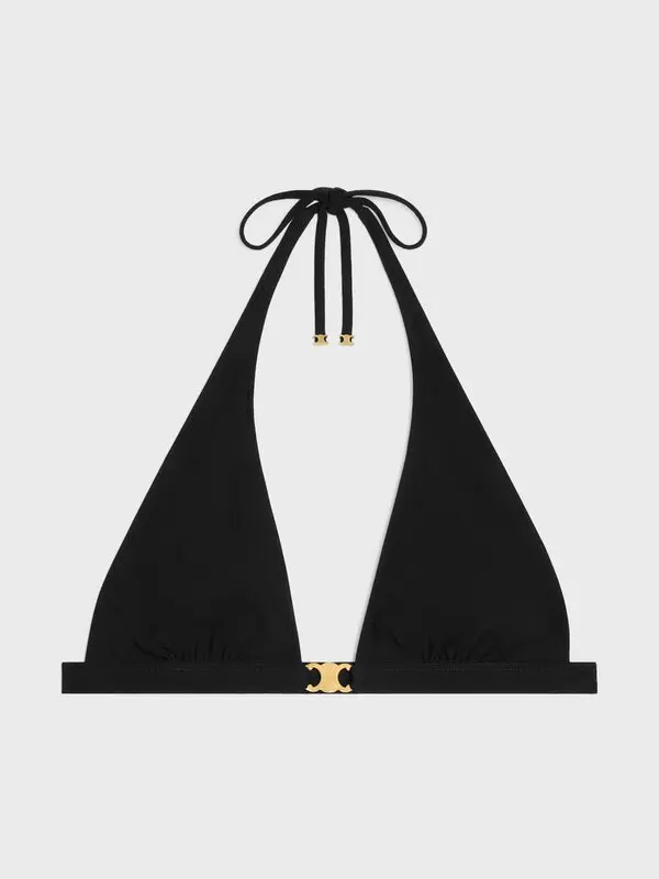 Celine Triangle Bikini Top - Black