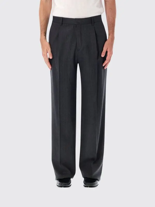 LARDINI Tailored Wide-leg Trousers - Grey