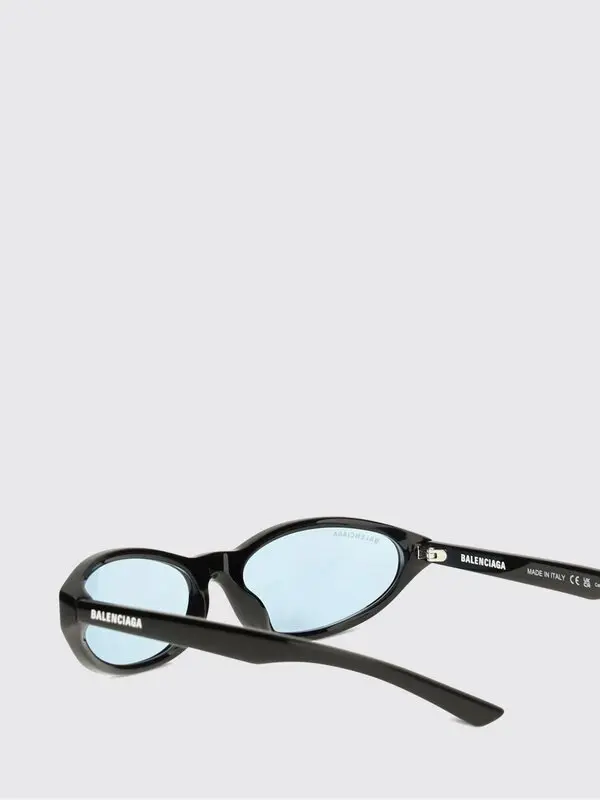 Balenciaga Neo Oval-frame Sunglasses In Recycled Acetate With Logo