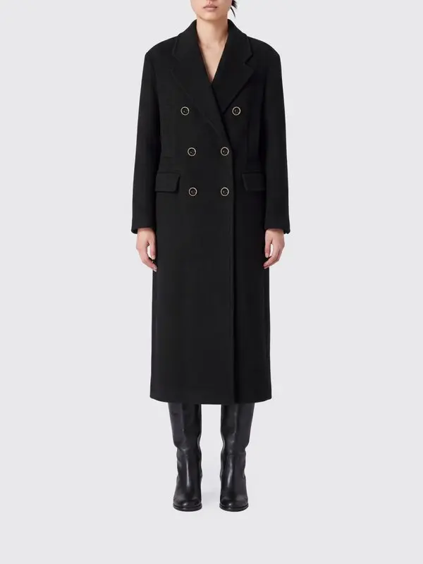 Pinko Double Breasted Coat - Black