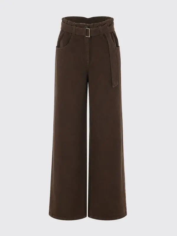 Brunello Cucinelli High-waisted Wide-leg Jeans With Monili Embellishment