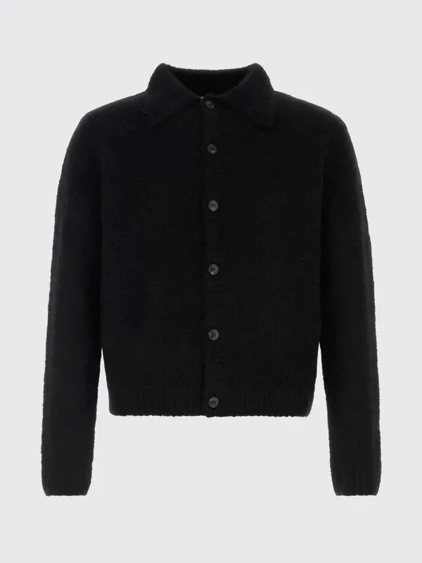 Dries Van Noten Polo-style Alpaca And Merino Wool Blend Cardigan