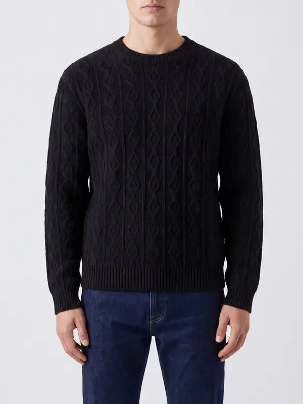 THE ROW Crewneck Pure Cashmere Jumper With Ribbed Trims - Black